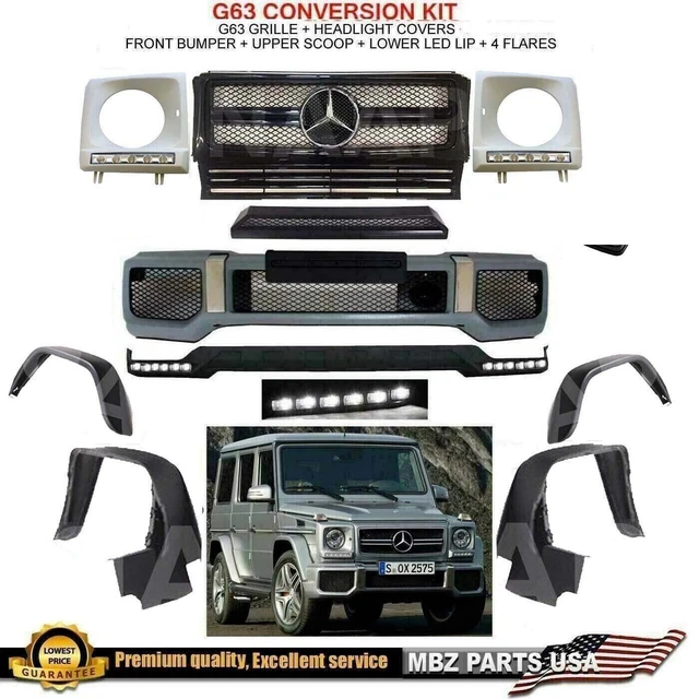 G63 AMG BODY Kit Bumper Flares LED Lip G550 G550 Grille G-Wagon G500 ...