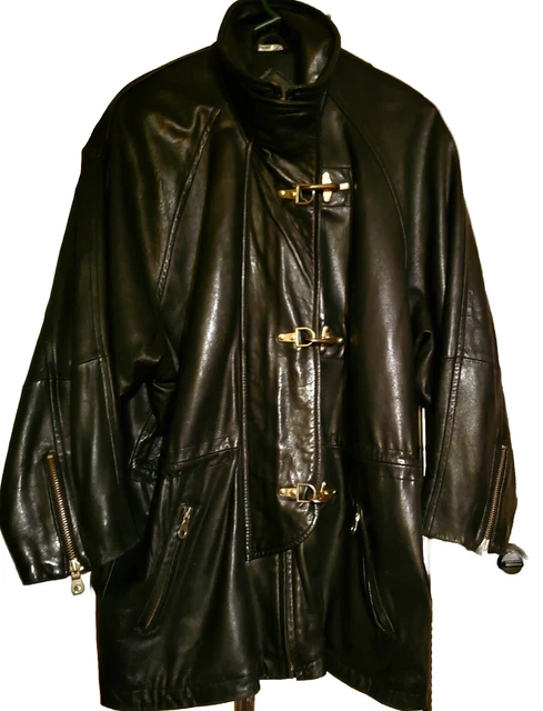 VINTAGE ANDREW MARC New York Black Leather Woman's Leather Jacket Coat ...