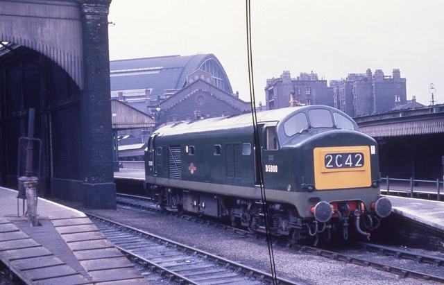 35MM RAILWAY SLIDE . BR EE Type 2 Diesel (Class 23) D5900 . Kings Cross ...