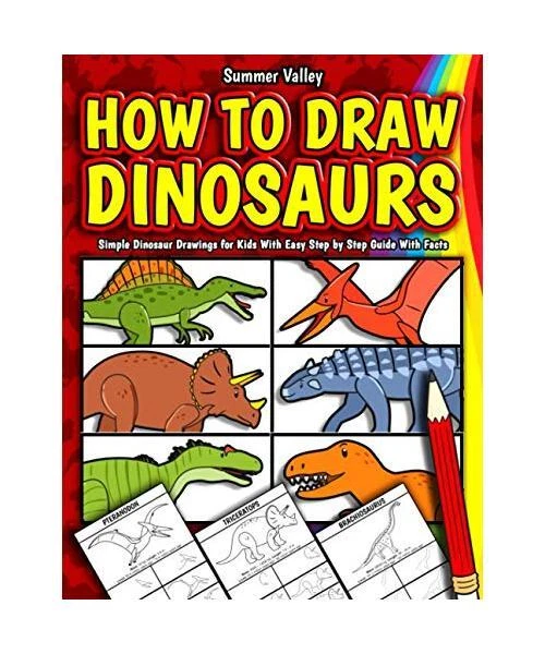 HOW TO DRAW Dinosaurs: Simple Dinosaur Drawings for Kids With an Easy ...