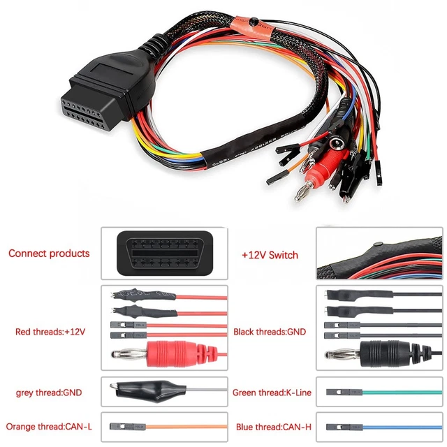 OBD2 BREAKOUT TRICORE Cable 12V ECU Pinout Cable New Diagnostic Adapter ...