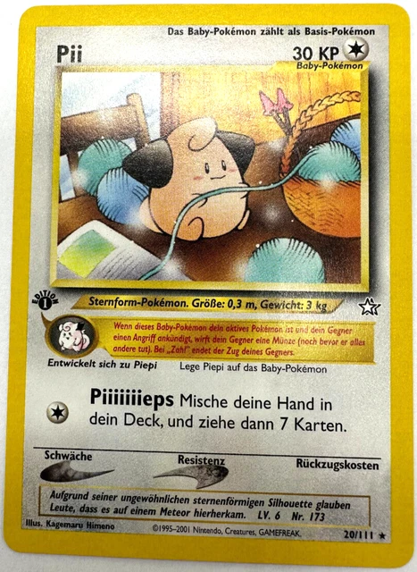 CARTA POKEMON GCC Pii 20/111 rara Neo Genesis No Holo vintage WOTC ...
