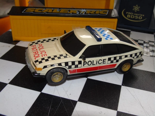 SCALEXTRIC ROVER SD1 POLICE CAR- Complete With Roof Light & New Rear ...