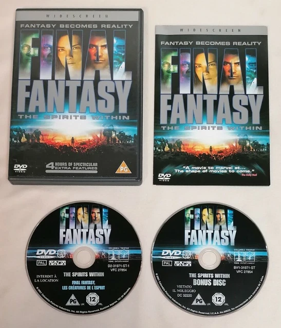 DVD - FINAL Fantasy The Spirits Within 2 Disc Edition Animated DVD PAL ...