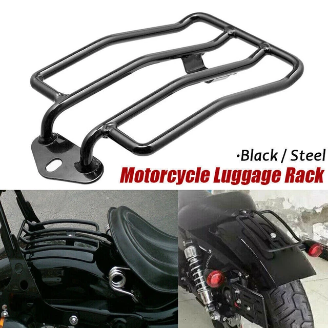 CHROME SOLO SEAT Rear Fender Luggage Rack for Harley for Sportster UK £ ...