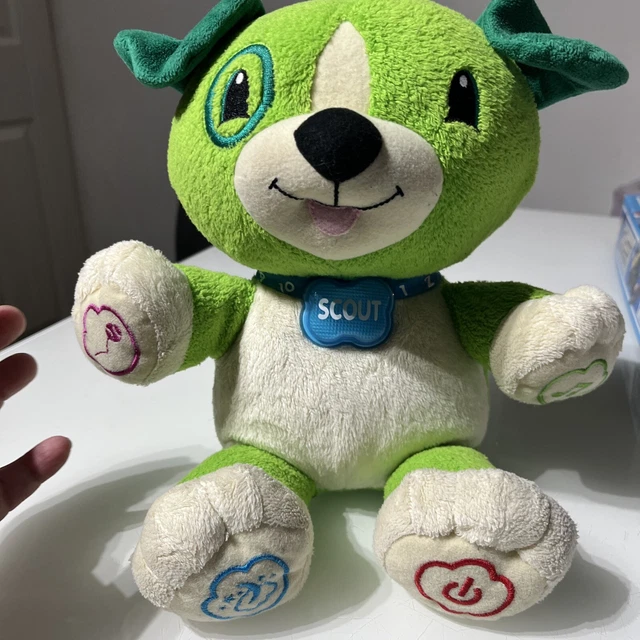 LEAPFROG MY PAL Scout Green Interactive Talking Dog Puppy 14” Plush ...