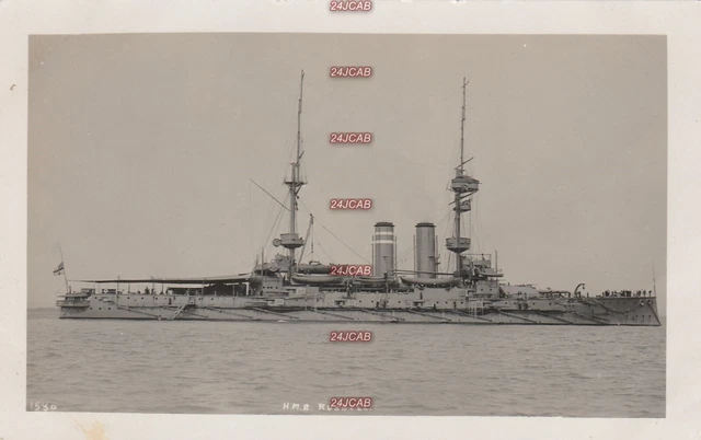 ROYAL NAVY RP Postcard. HMS "Russell" Battleship. Sunk WW1. Fine! c ...
