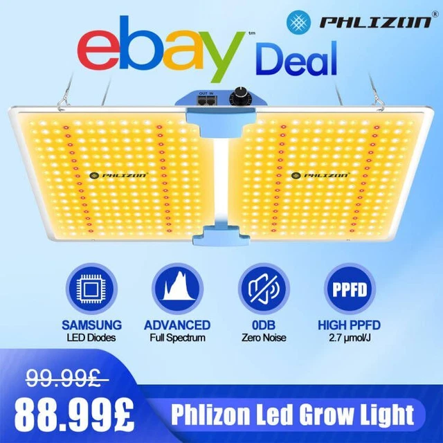 PHLZION 2000W DIMMBARE LED Commercial Pflanzenlampe W/Samsung281B ...