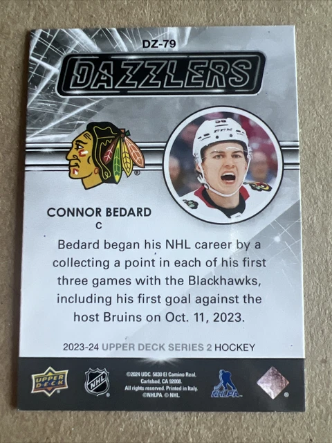 2023-24 UPPER DECK Connor Bedard Blue Dazzlers Rookie Card Rc Rare ...