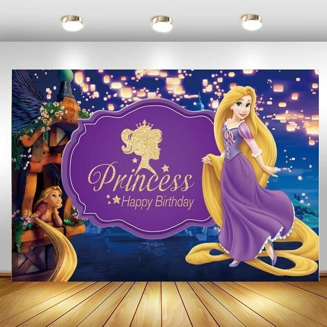 PRINCESS TANGLED RAPUNZEL Backdrop Girls Birthday Party Background ...