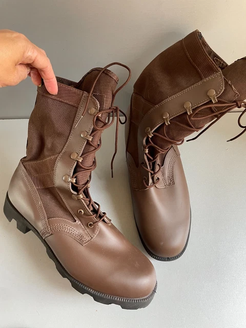 WELLCO PERUANA MILITARY Army Brown Combat Jungle spike protective boots ...