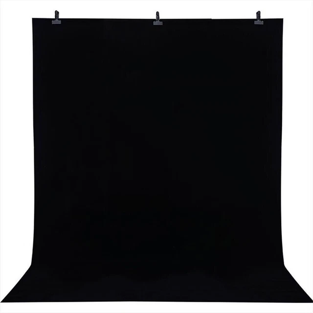 3 X 6M Photo Studio Black Cotton Muslin Background Screen Photography ...