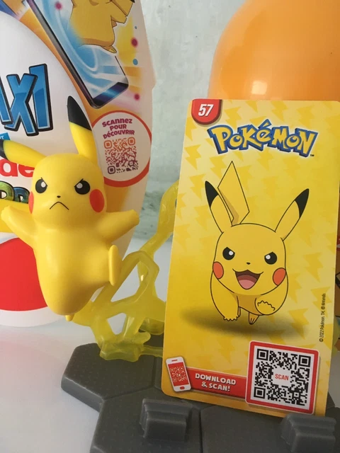 FIGURINE POKÉMON MAXI Kinder Officiel Nintendo Pikachu2022 Complet Avec ...