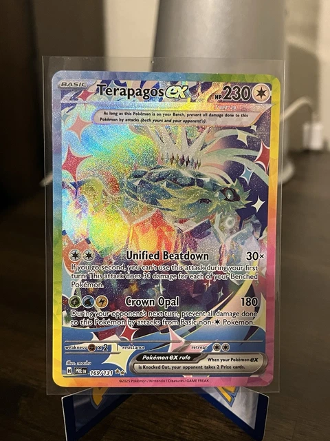 POKEMON PRISMATIC EVOLUTIONS Terapagos EX 169/131 Special Illustration ...
