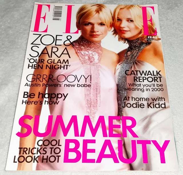 ELLE MAGAZINE AUGUST 1999 HEATHER GRAHAM Sara Cox ZOE BALL VINTAGE ...