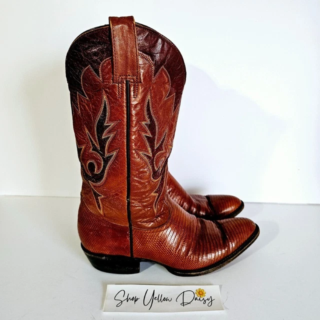 FEL-YNI BOTAS Y Botines Mens Leather Cowboy Western Boots Handmade Sz 8 Bo393.3 £122.89 ...