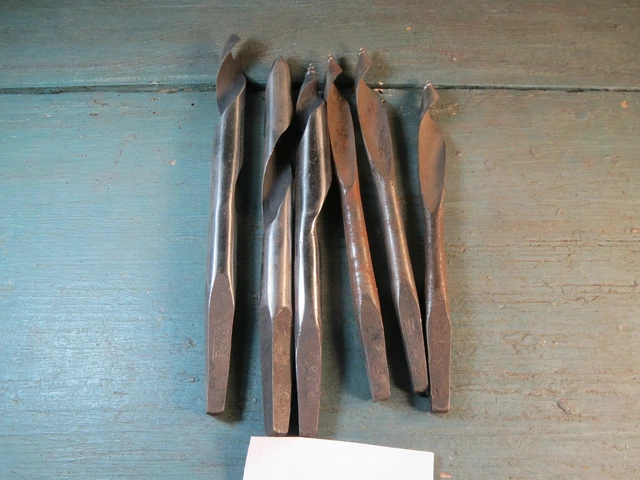 LOT MÈCHES BOIS chignole outil ancien menuisier paquet french antique ...
