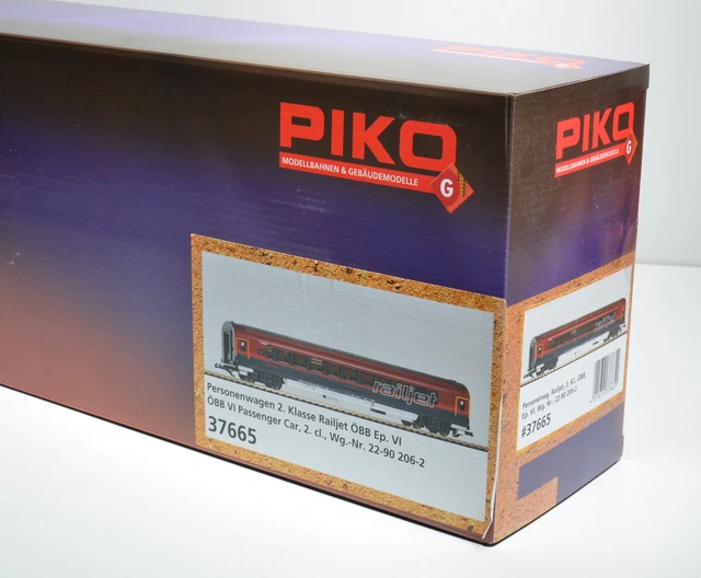 PIKO 37665 PASSENGER Car "Railjet" of the ÖBB / NEW / Gauge G £268.20 - PicClick UK