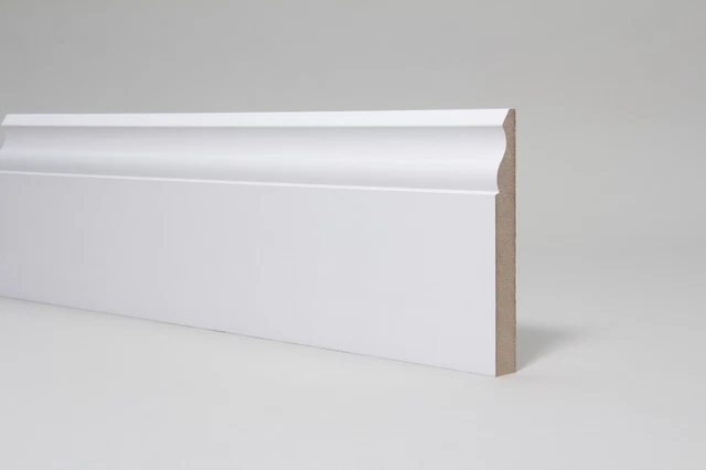 SKIRTING BOARD White Primed MDF Ogee 119 x 18 x 4400mm £157.50 ...