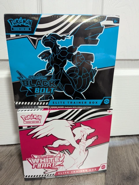 POKEMON BLACK BOLT and White Flare Elite Trainer Box ETB Set di 2 EUR ...