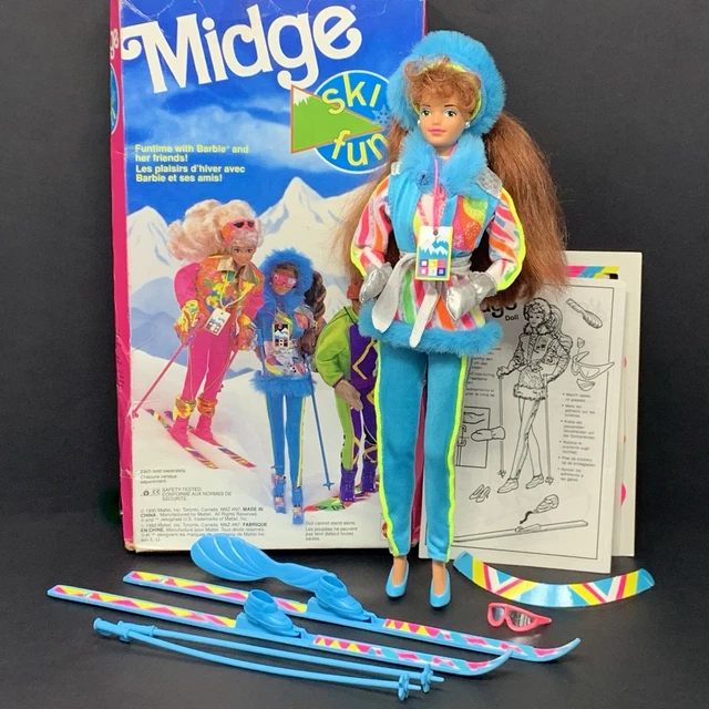 BARBIE DOLL SKI Fun Midge 1990 Complete Box Mattel $55.00 - PicClick CA