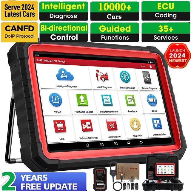 LAUNCH X431 PRO3S+ V5.0 PRO5 Car OBD2 Scanner Diagnostic Tool +K*Y Pro ...