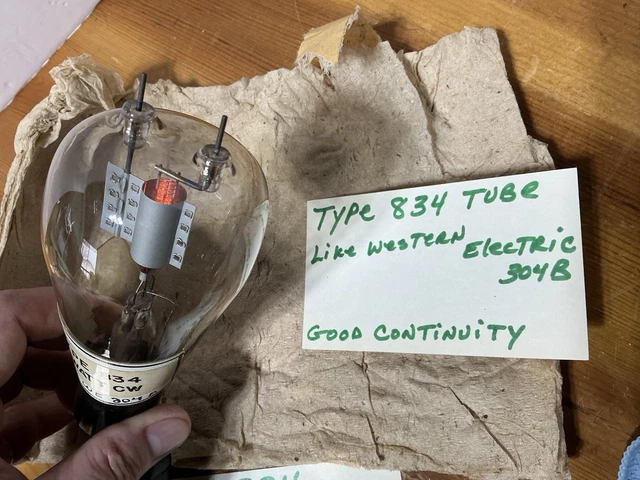 RARE TYPE 834 Transmitting UHF Triode TUBE 304A UH50 RK-32 BW11 VINTAGE ...