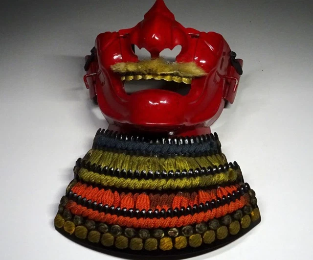 MENPO YOROI KABUTO mask Armor koshirae teppoutai samurai antique iron ...