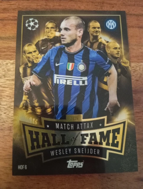 TOPPS MATCH ATTAX Champions League 2025 2026 HOF6 Wesley Sneijder ...