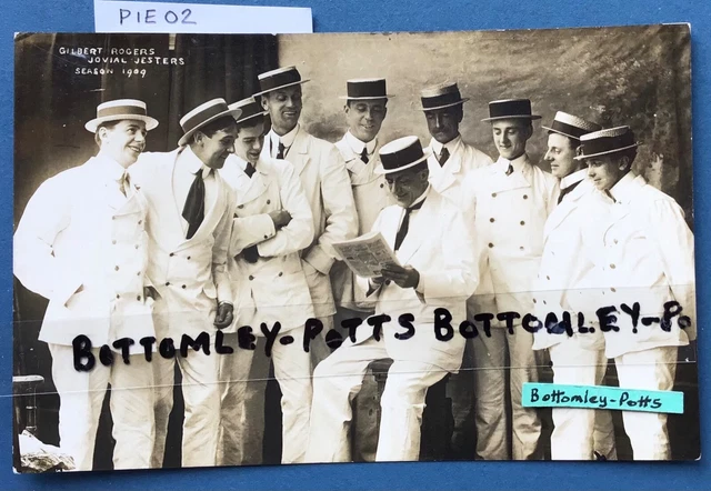 GILBERT ROGERS’ JOVIAL JESTERS Rhyl 1909 Season entertainers RP ...