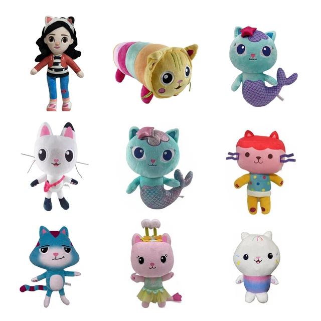 GABBY'S DOLLHOUSE PLUSH Toy Mermaid Pandy Paws Cat Stuffed Doll Kids ...
