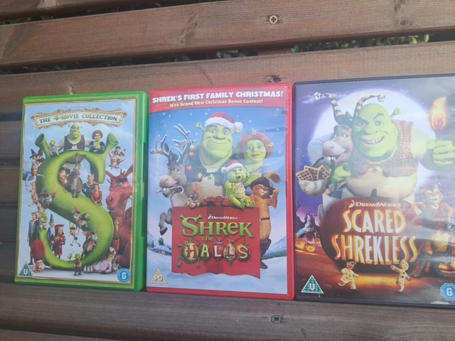 SHREK 1-4 - Complete dvd Collection (Box Set) And X2 Festive Shrek DVDs ...