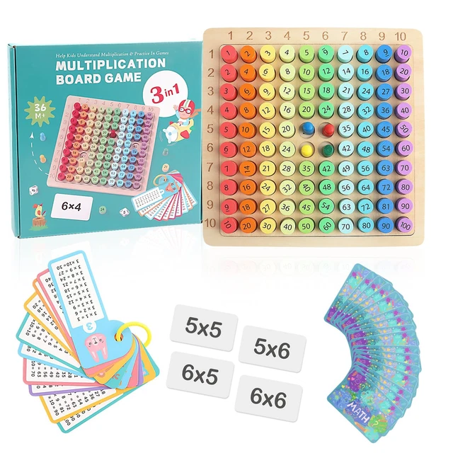 MXTIMWAN TAVOLA DI Moltiplicazione della Matematica in Legno, Grande ...