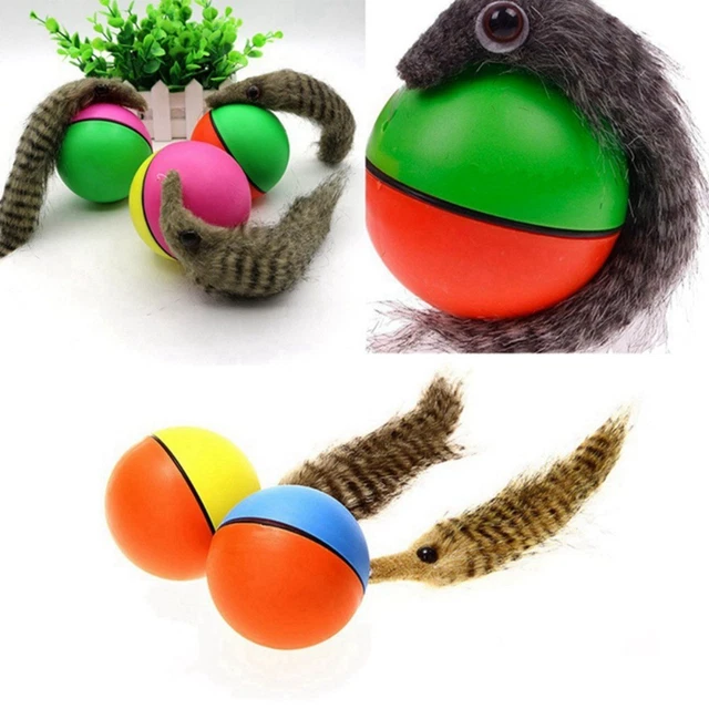 PETS TOY ELECTRIC Jumping Weasel Motorized Operation Beaver Ball ...
