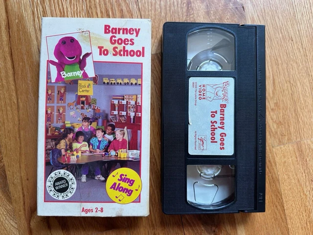 VINTAGE BARNEY GOES to SCHOOL VHS Original 1990 Backyard Gang SING ...