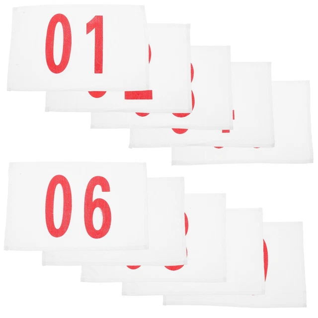 10 SHEETS NUMBER Cloth Running Competitor Numbers Bib Tabs for Runners ...