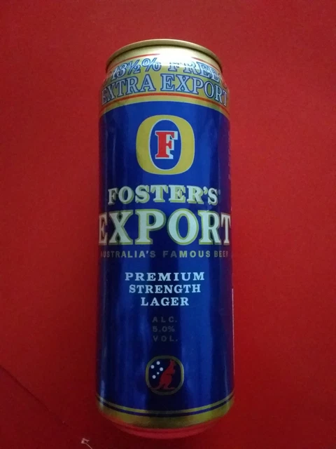 COLLECTABLE FOSTERS EXPORT Beer Can Expiry Date 1998 £7.95 - PicClick UK