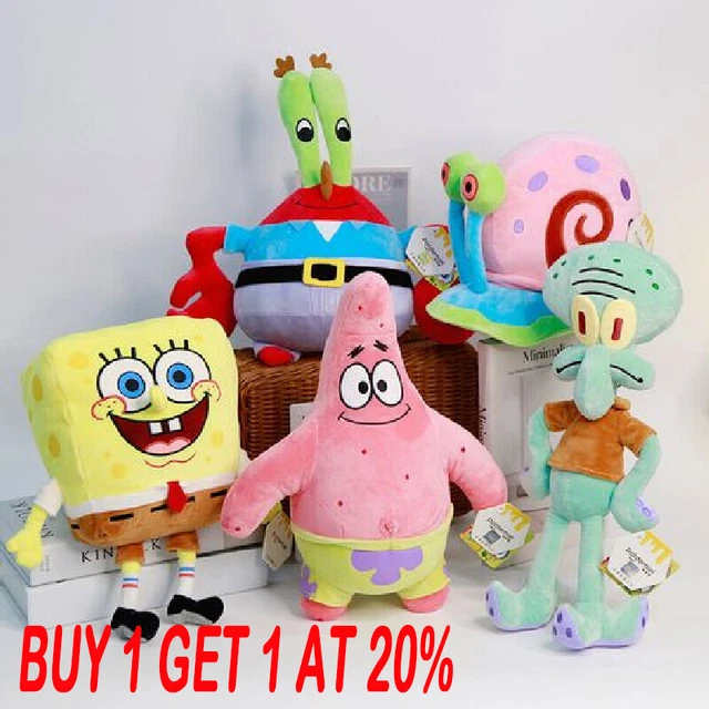SPONGEBOB SQUAREPANTS PLUSH Doll Patrick Star Mr. Krabs Squog Soft Stuffed Dolls £9.23 - PicClick UK