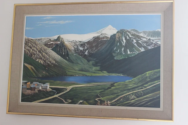 GRAND TABLEAU DE montagne années 60-70 EUR 30,00 - PicClick FR