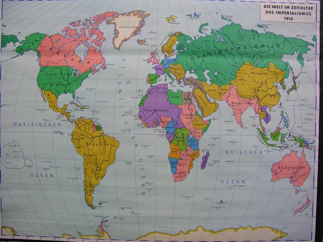 SCHOOL WALL MAP beautiful old world map world history 212x162 cm ...