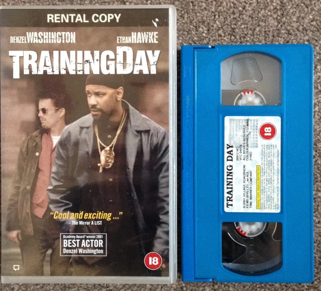 TRAINING DAY:DENZEL WASHINGTON-ACTION/DRAMA-VHS Video Big Box-Ex Rental ...