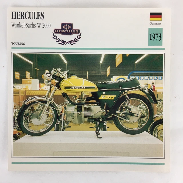 HERCULES WANKEL-SACHS W 2000 - 1973 Spec Sheet Info Card $5.24 - PicClick