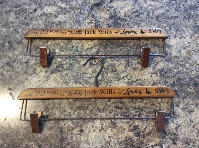 VINTAGE KINGS ROAD Chelsea Sw3 Wooden Trouser Hangers And Salcombe ...