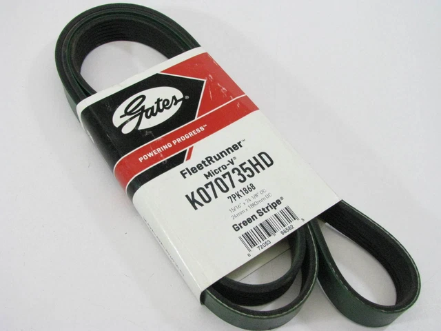 GATES K070735HD SERPENTINE Belt - 0.98" X 74.00" - 7 Ribs EUR 21,29 ...