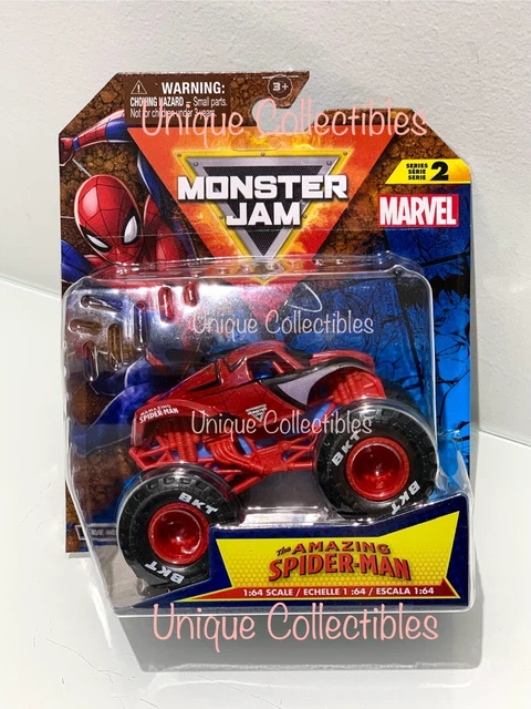 MONSTER JAM MARVEL Spider-Man Series 2 Monster Truck 1:64 Brand New $19 ...