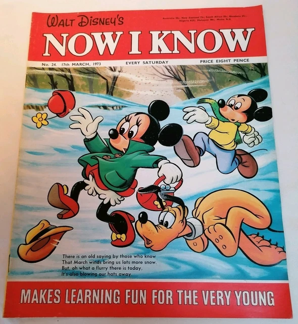 MAGAZINE - VINTAGE Magazine Walt Disney's Now I Know No. 24 17th March ...