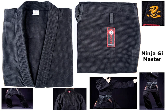 NINJUTSU GI MAÎTRE Uniforme Keikogi Ninja Suit Bujinkan Budo Kimono ...