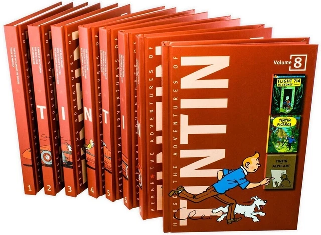 THE ADVENTURES OF Tintin 8 Books Collection Set by Hergé Hardback £62.99 - PicClick UK