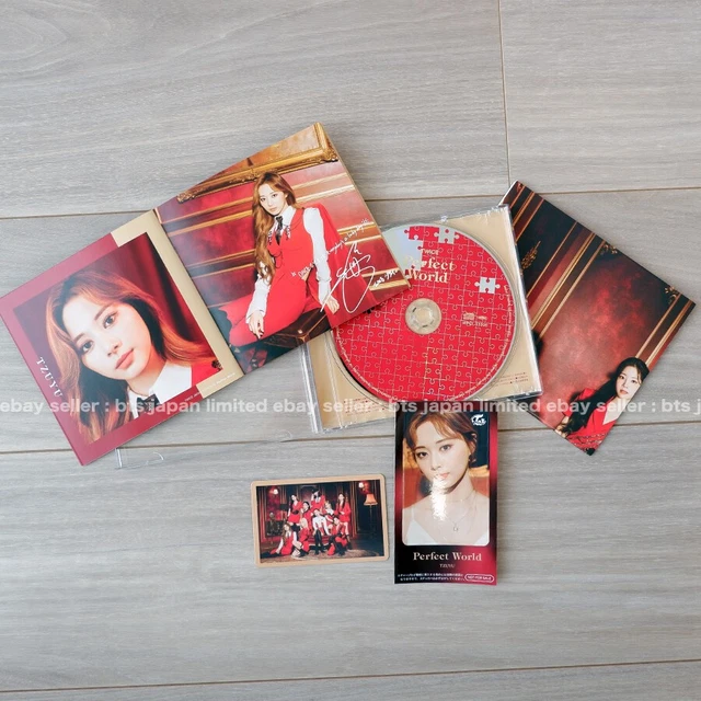 TWICE TZUYU PERFECT World Official ONCE VER. + IC sticker + Photo card ...