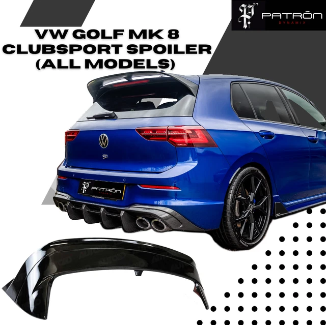 VW GOLF MK8 Gti - R ClubSport Rear Spoiler Gloss Black Body kit Aero £ ...